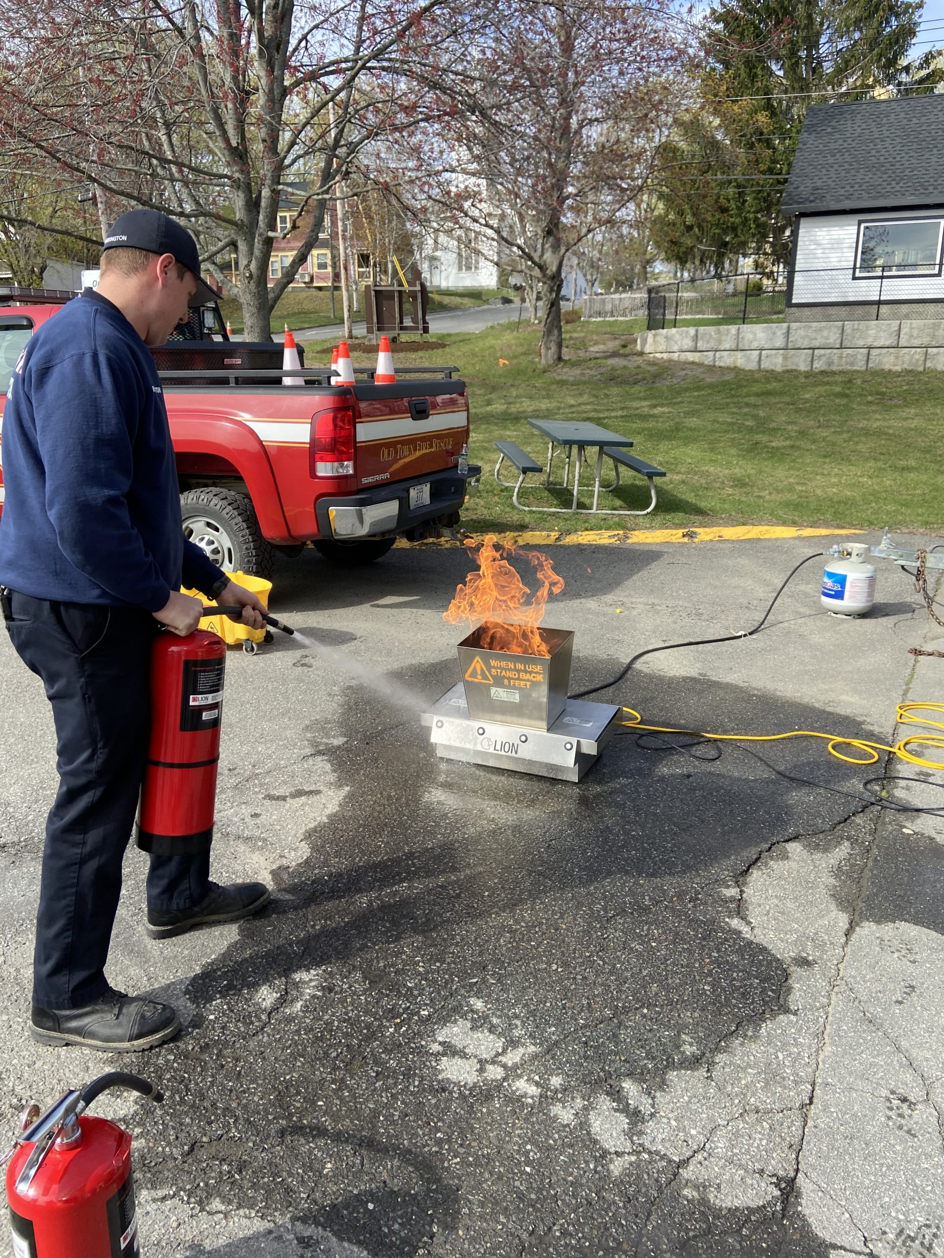 ND Paper Old Town Donates Fire Extinguisher Training System to Local ...